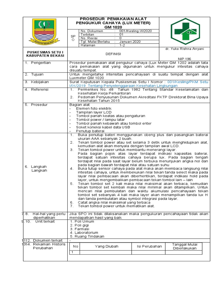 Sop Pemakaian Sanitarian Kit | PDF
