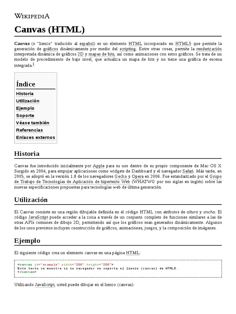 09.04 - Aplicaciones Web - HTML5 - 01 - Wikipedia - Canvas | PDF ...