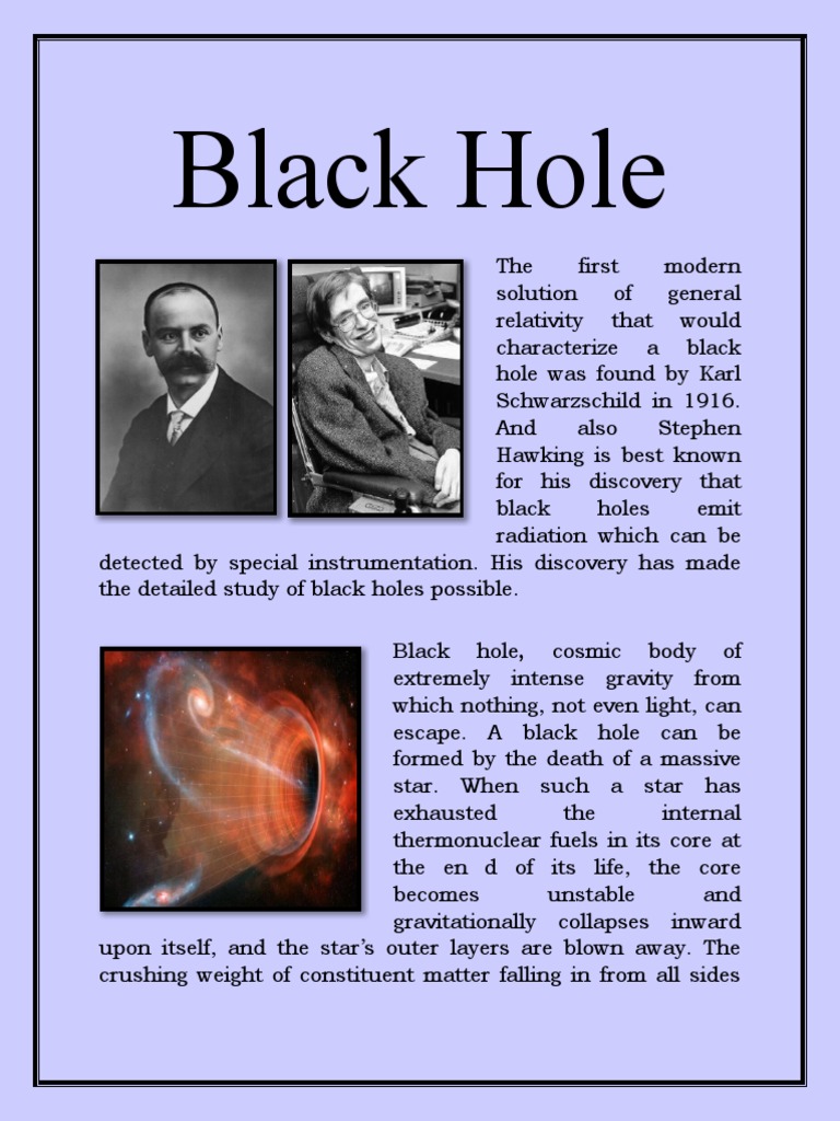 Black Hole | PDF | Black Hole | Event Horizon