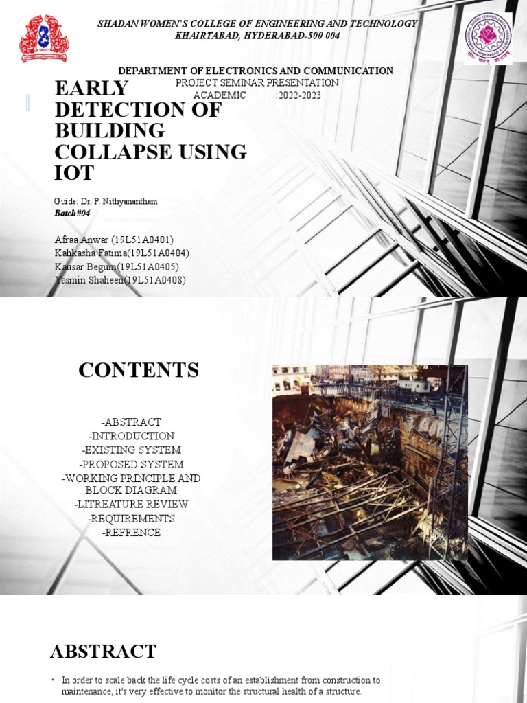 Early Detection of Building Collapse Using Iot | PDF | Internet Of ...