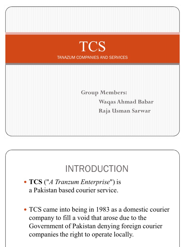 TCS Waqas | PDF | Courier | Swot Analysis