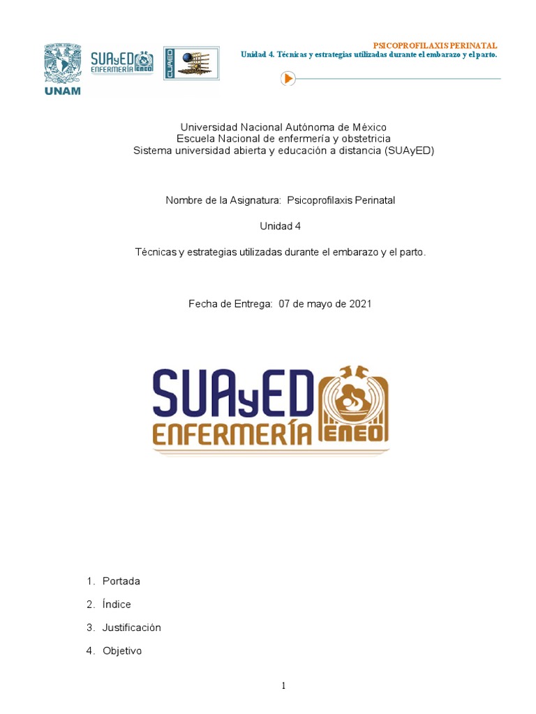 Psicoprofilaxis Perinatal U4 | PDF