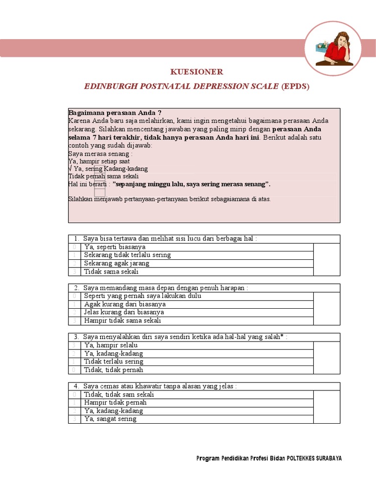 Kuesioner Epds Versi Indonesia | PDF