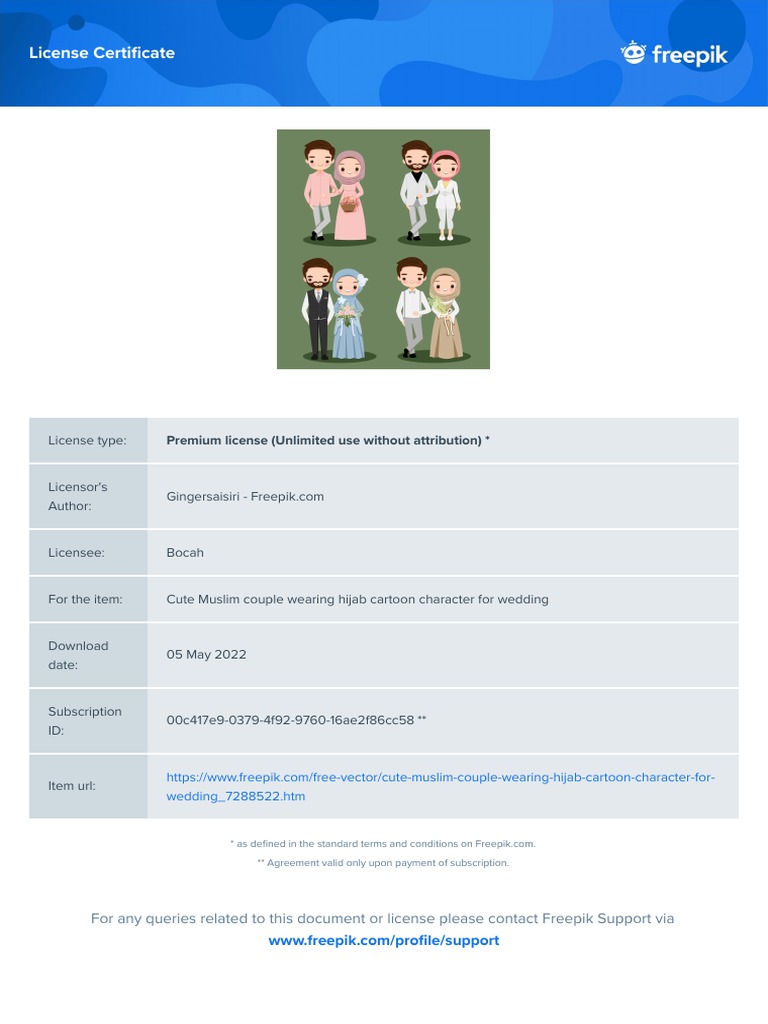 License Cute Muslim Couple Wearing Hijab Cartoon Character For Wedding ...