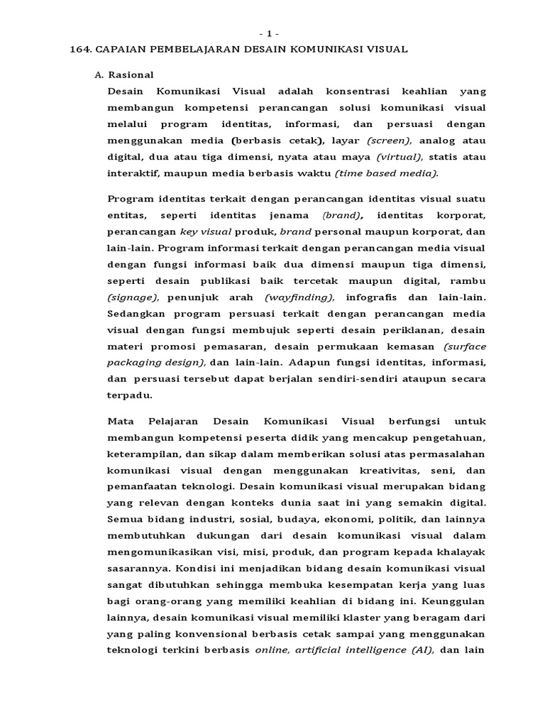 Elemen CP DKV Kurikulum Merdeka 033 | PDF