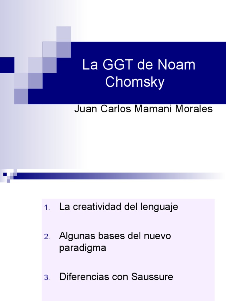 La gramática generativa de Noam Chomsky y el nuevo paradigma ...