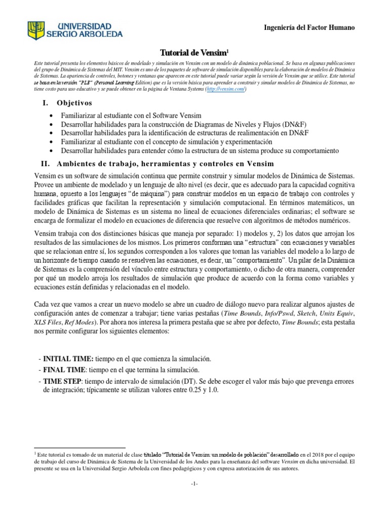 Tutorial Vensim | PDF | Simulación | Ecuaciones