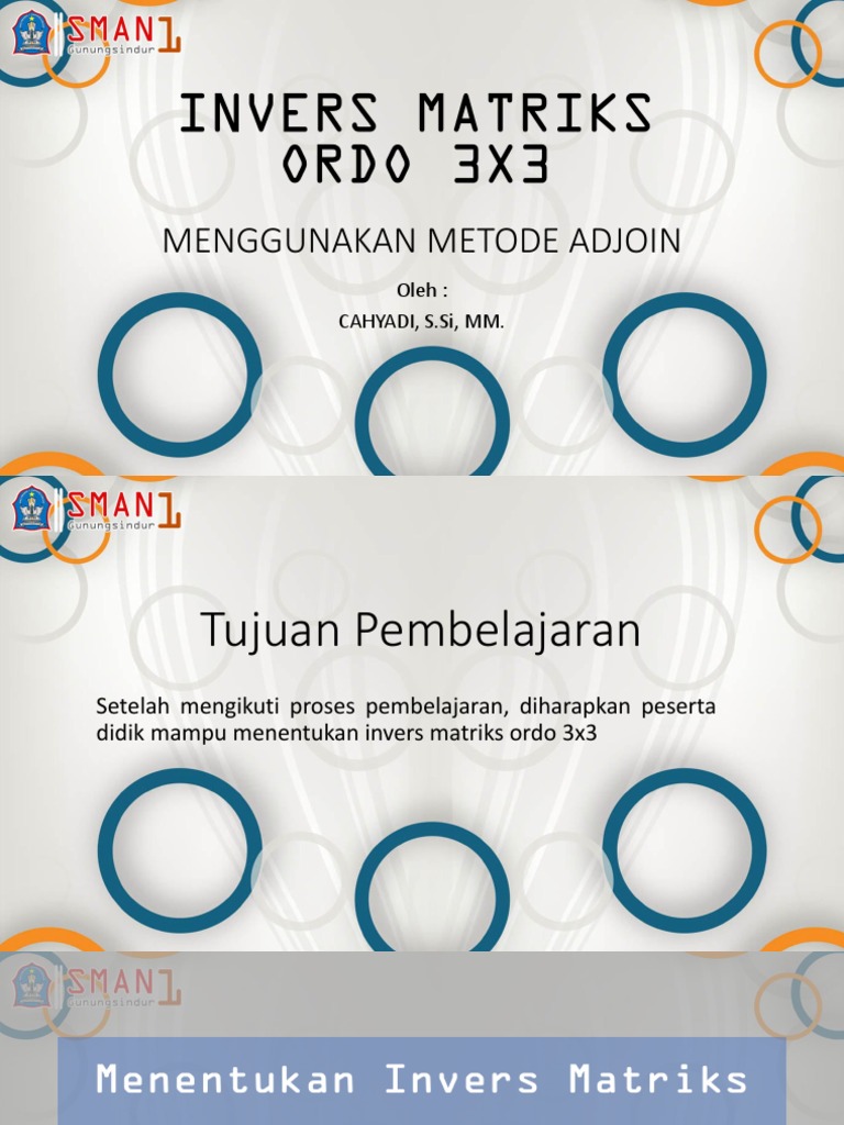 INVERS MATRIKS 3x3 cahyadi | PDF