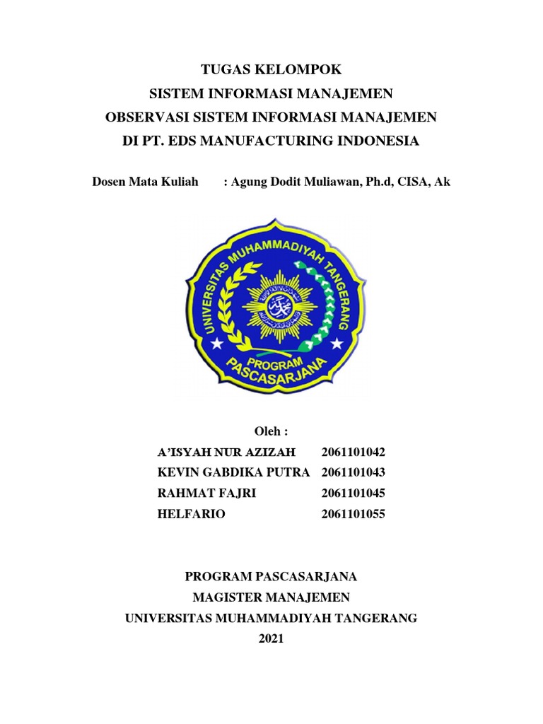 Observasi SIM di PT. EDS Manufacturing | PDF