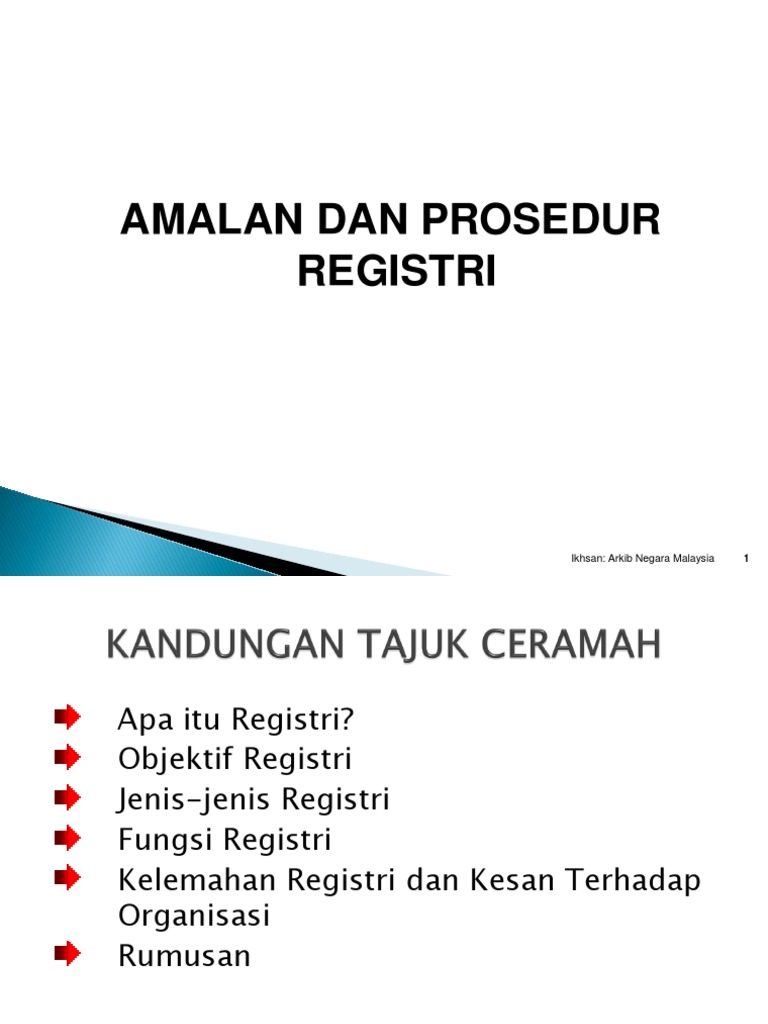 02-Amalan Dan Prosedur Registri | PDF