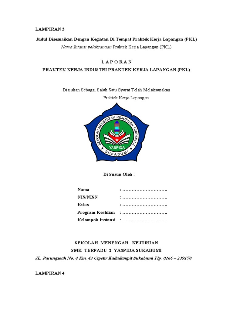 Contoh Laporan PKL | PDF