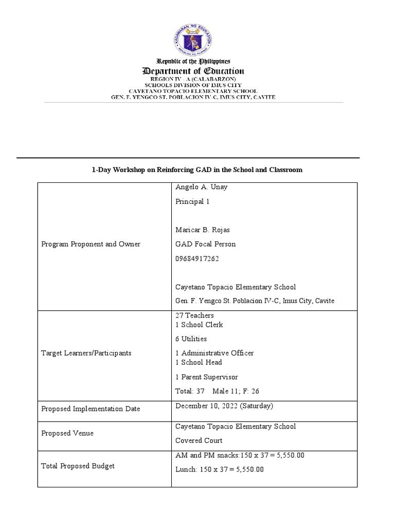 2022 GAD Proposal CTES With LDNA Result | PDF | Learning | Teaching Method