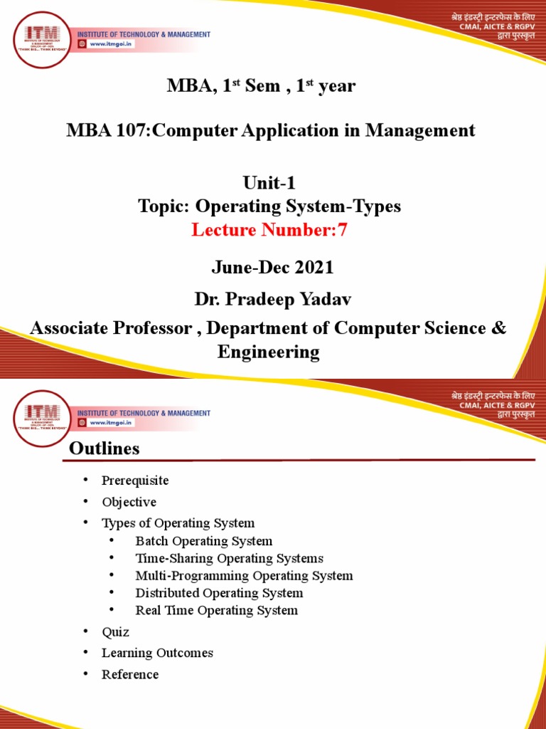 7 Types of Operating System | PDF