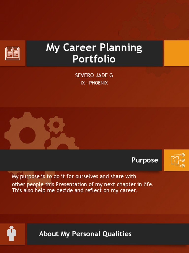 Finalizedhigh School My Career Planning Portfolio Template 1 8 | PDF ...