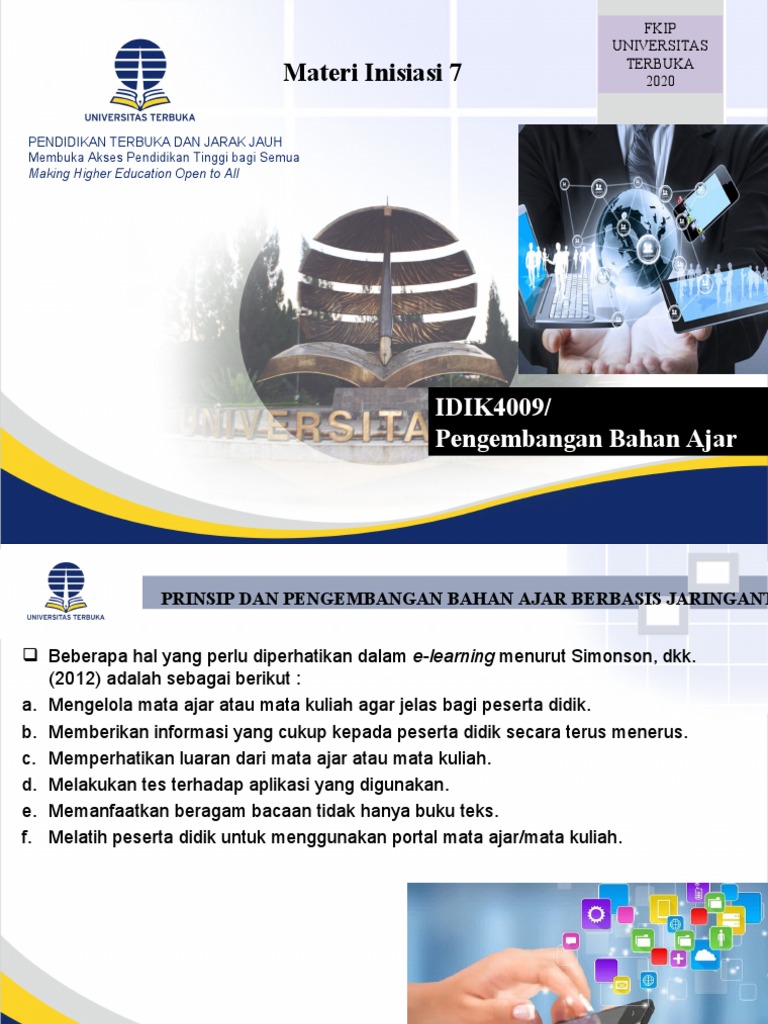 IDIK4009 - Sesi 7 Prinsip Dan Pengembangan Bahan Ajar Berbasis Jaringan ... IDIK4009 - Sesi 7 Prinsip Dan Pengembangan Bahan Ajar Berbasis Jaringan ...