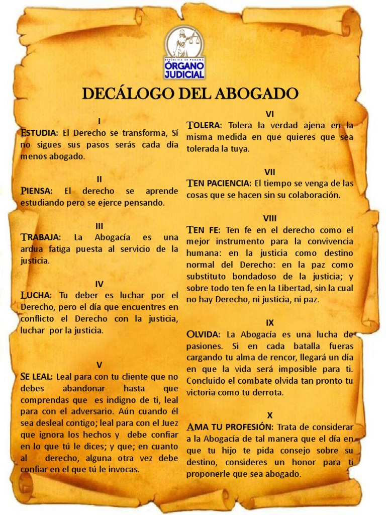 Decalogo Del Abogado | PDF