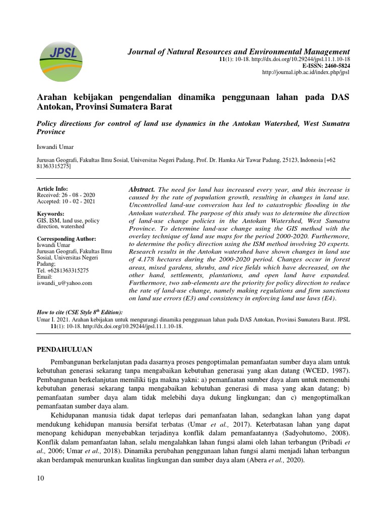 DAS Antokan Jurnal | PDF | Natural Resource Management | Geographic Data And Information