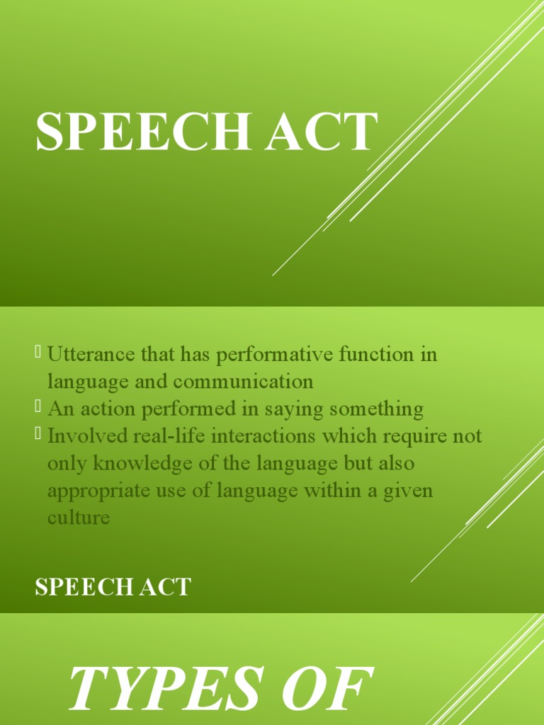 Oral Comm Bulihan INHS Types of Speech Act | PDF