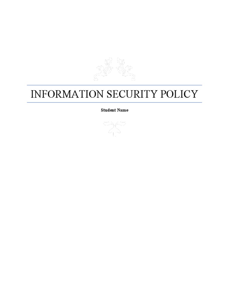 Information Security Policy | PDF