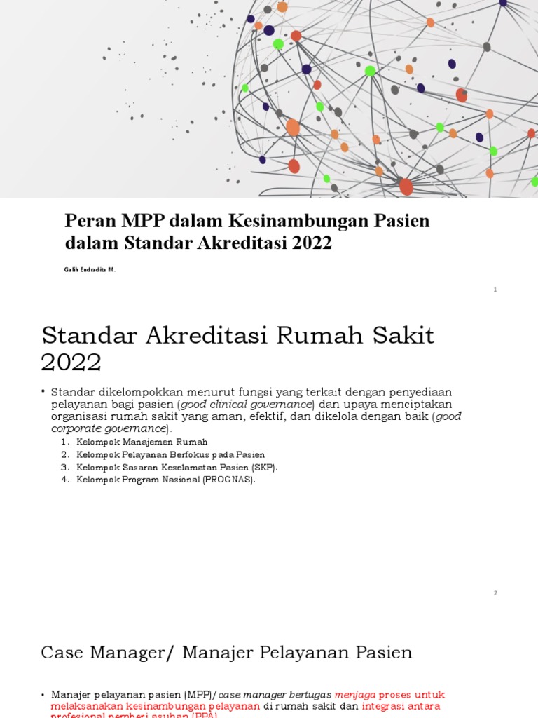 Peran MPP Dalam Kesinambungan Pasien Sesuai Standar Akreditasi | PDF