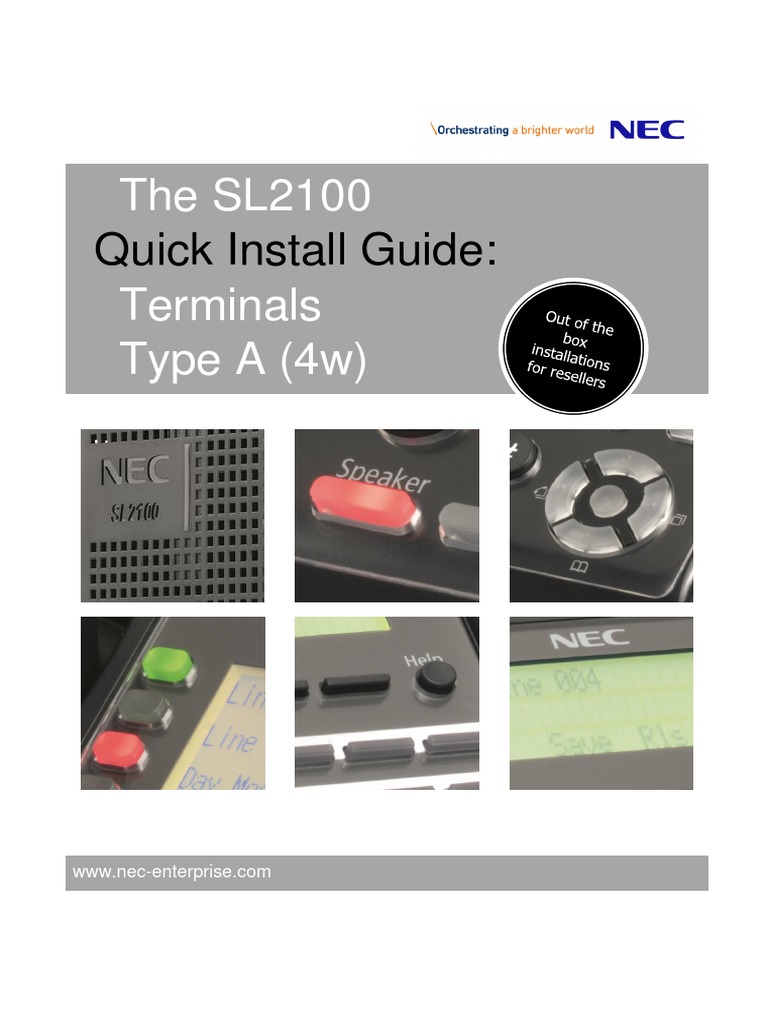 SL2100 Type A Terminals Install Guide | PDF