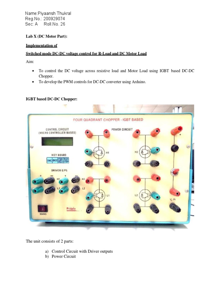 Tejas DCM Lab 10 | PDF | Power Inverter | Electric Motor