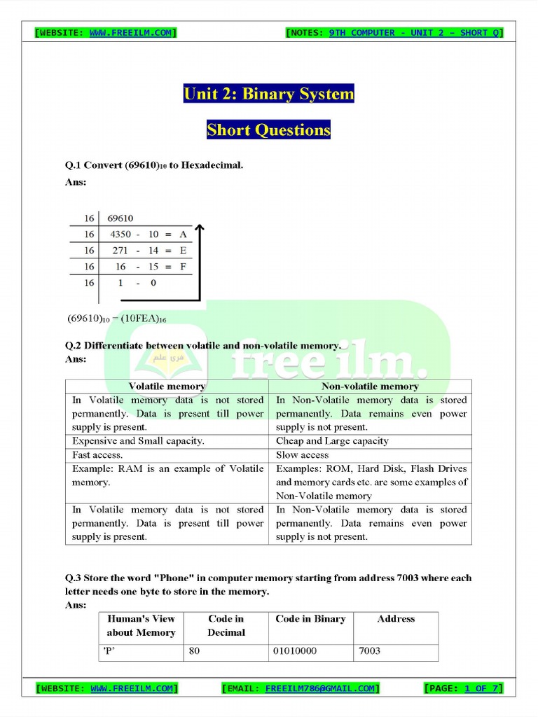 9th Comp CH 2 SQ | PDF