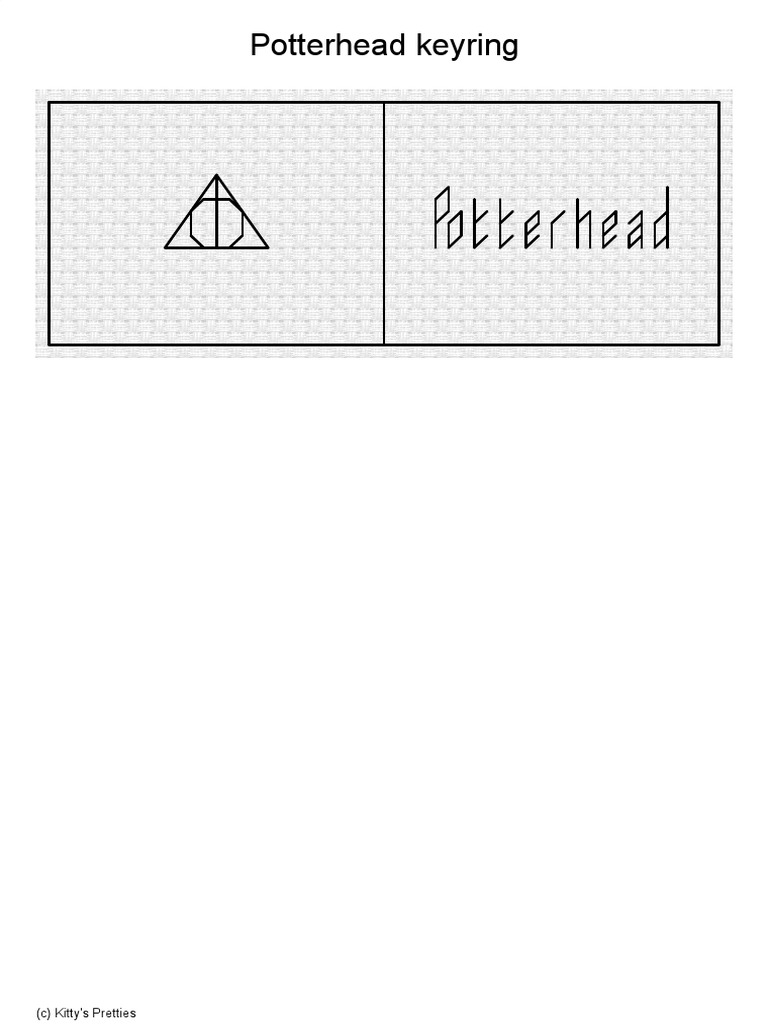 Potterhead Keyring DMC Colourway | PDF