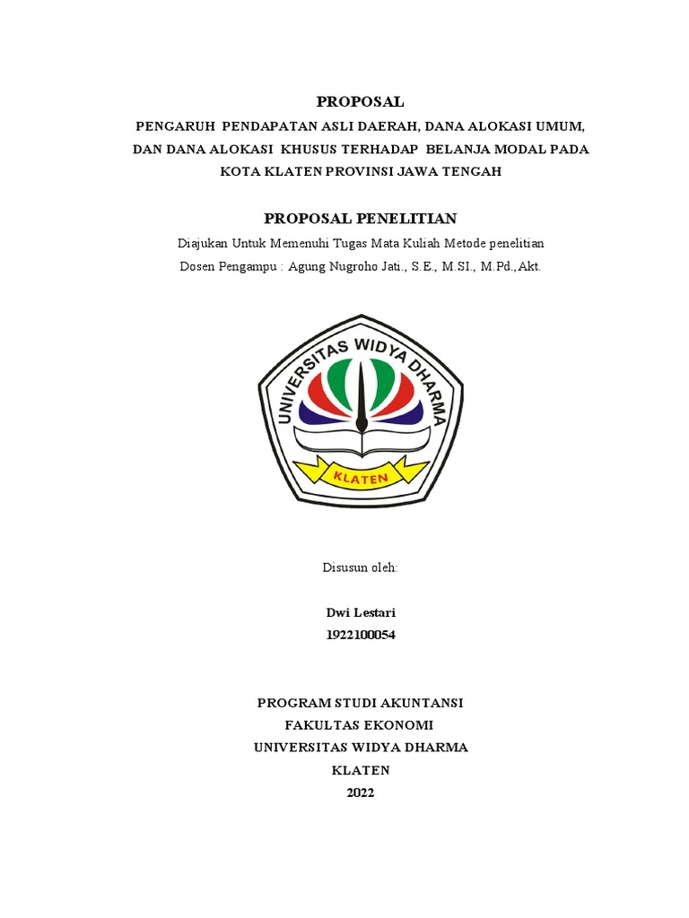 Tugas Proposal Metopen | PDF