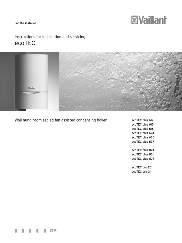 EcoTEC Installation and Servicing | PDF | Water Heating | Boiler