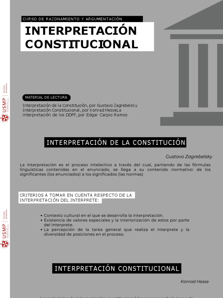 Interpretación Constitucional | PDF