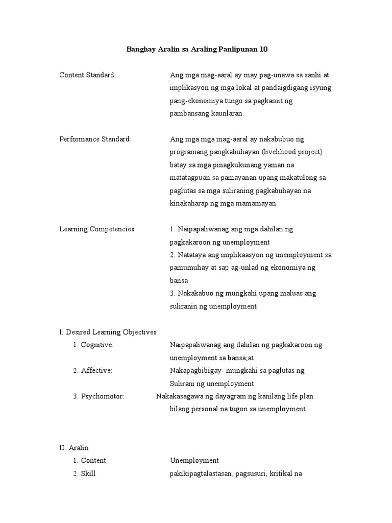 Lesson Plan - Araling Panlipunan | PDF