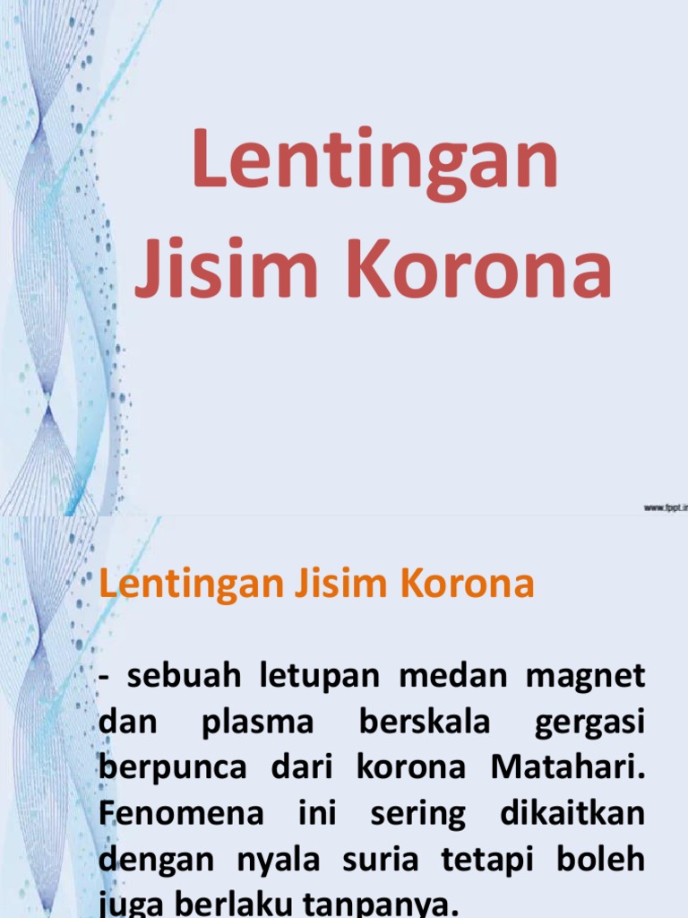 Presentation Lentingan Jisim Korona | PDF