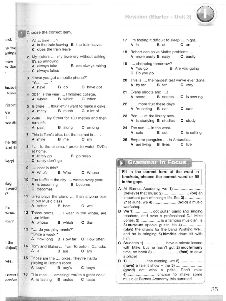 Revision 8th Grade Tenses | PDF