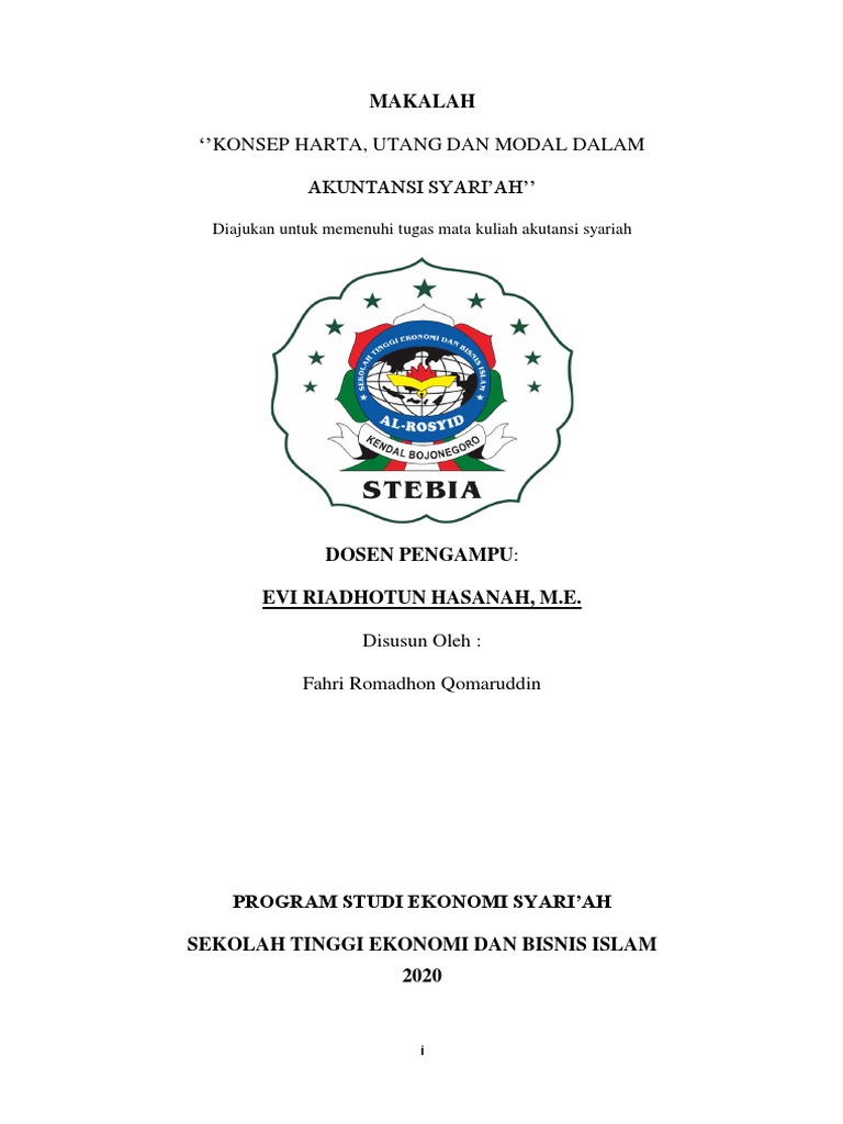 Akuntansi Syariah: Harta, Utang, Modal | PDF