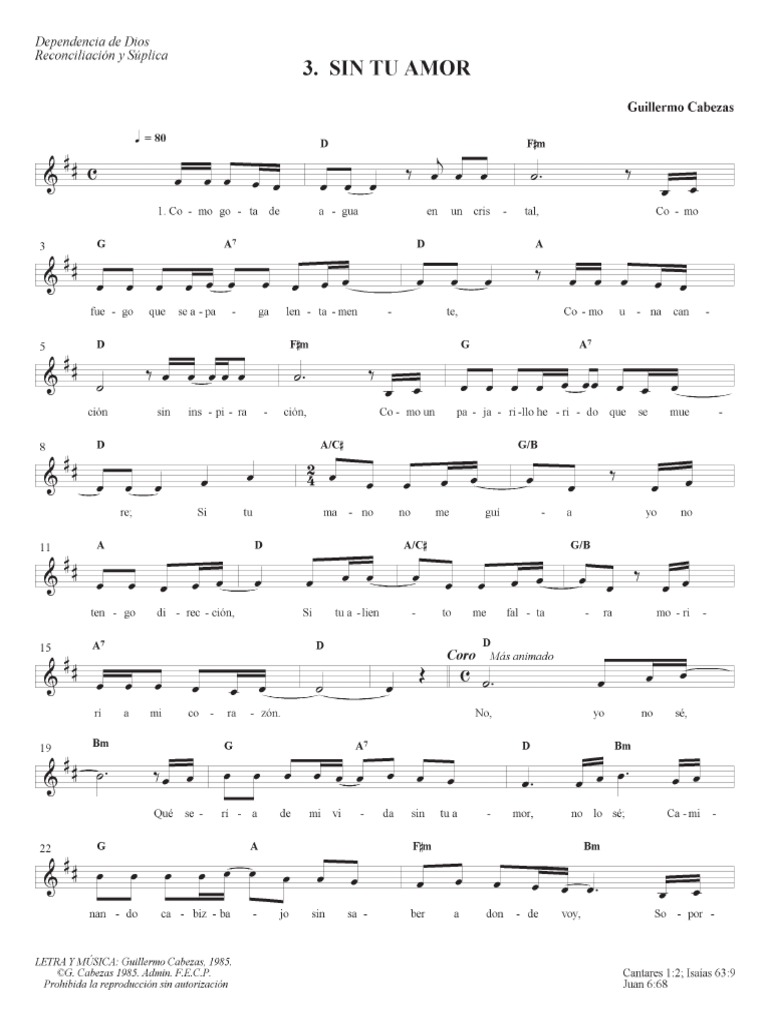 Sin Tu Amor | PDF