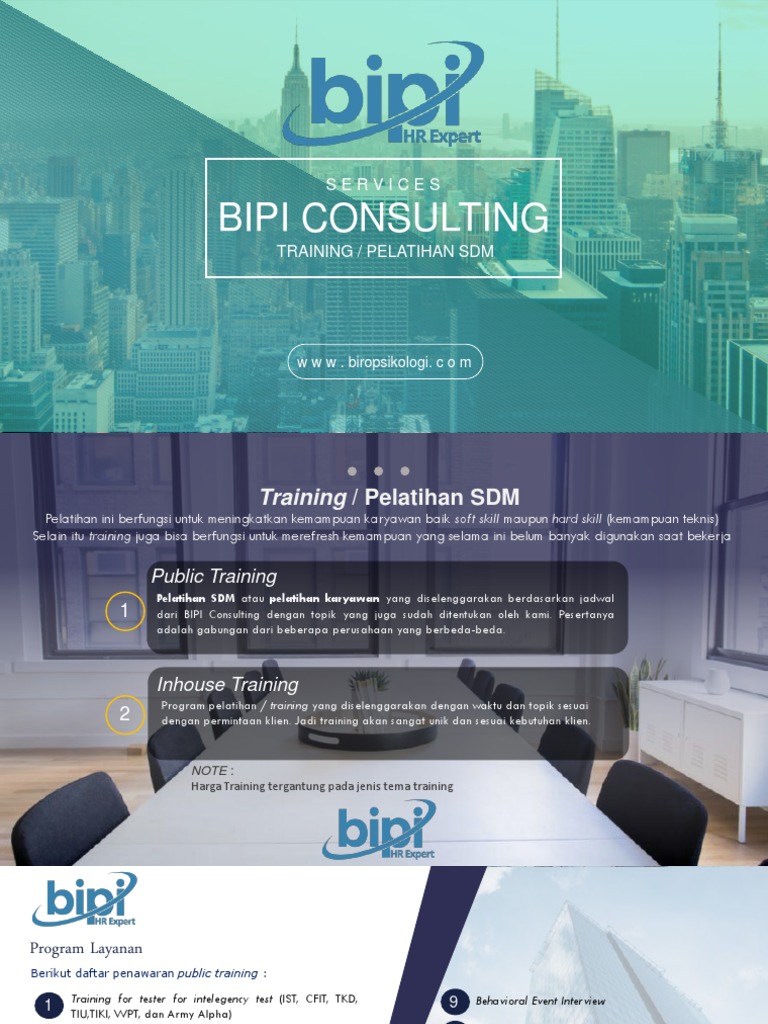Pelatihan SDM BIPI Consulting | PDF