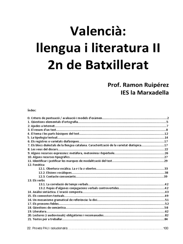 Dossier 2n Batx Complet 2015-2016 | PDF