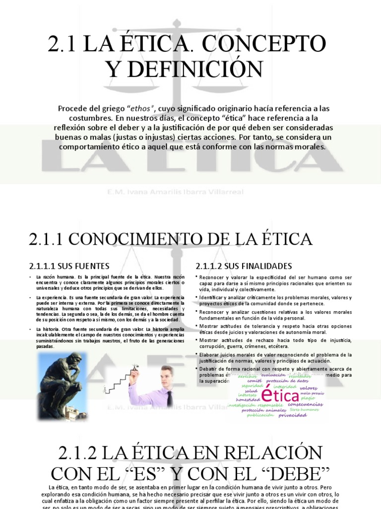 Ética. Concepto y Definición | PDF | Libertad | Moralidad