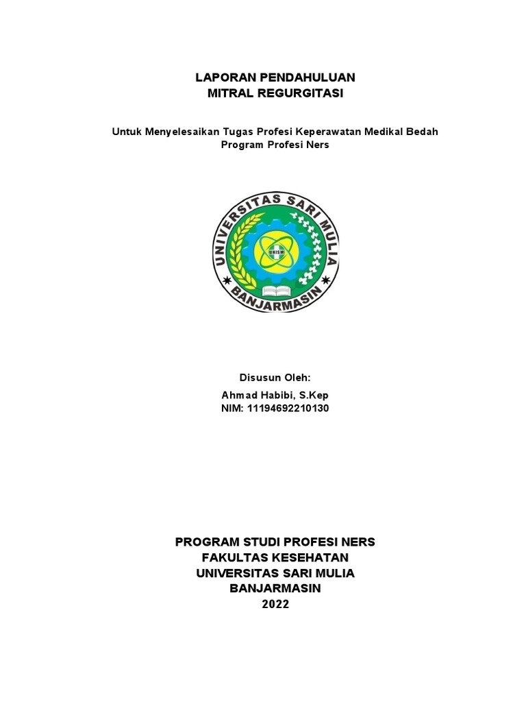 Pemahaman Mitral Regurgitasi Jantung | PDF