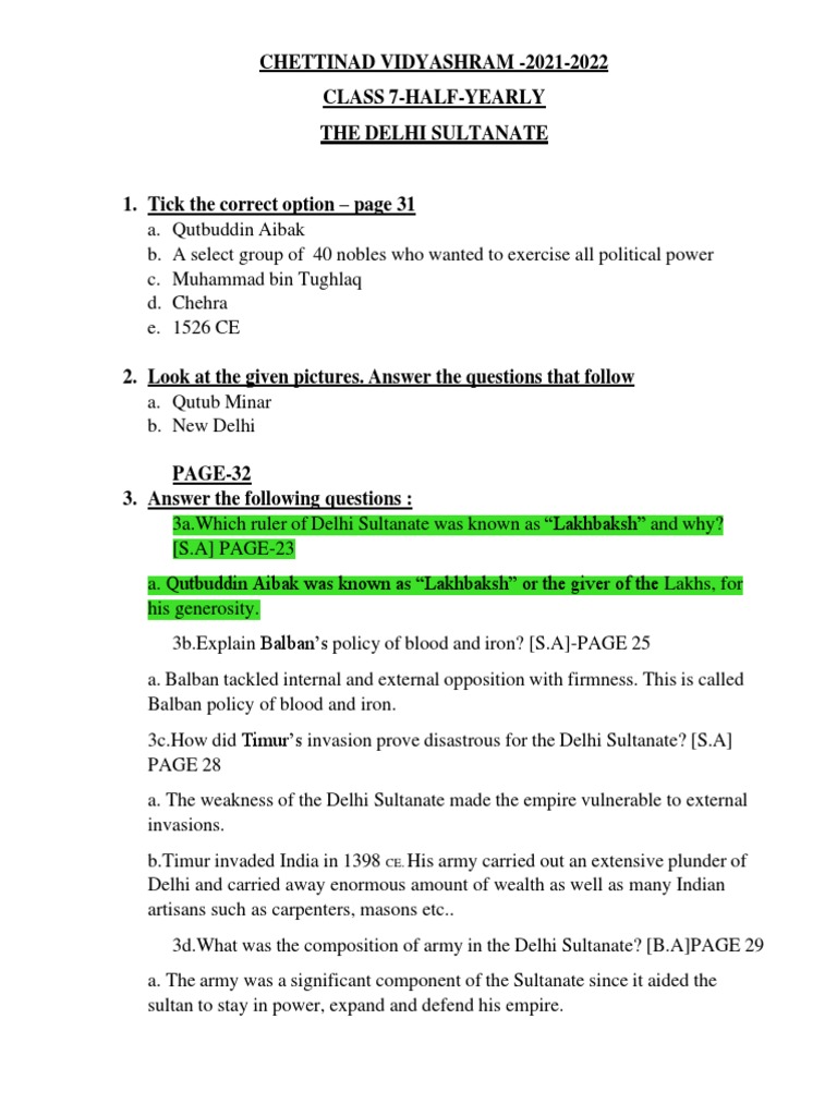 The Delhi Sultanate (1) New | PDF