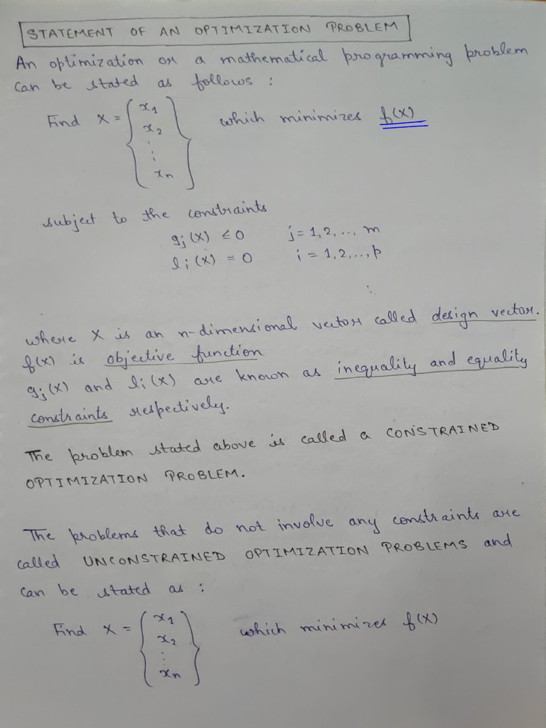 1 - Introduction To Optimization Problems | PDF