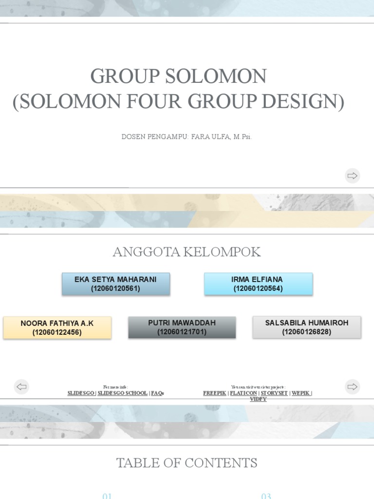 Solomon Four Group Design | PDF
