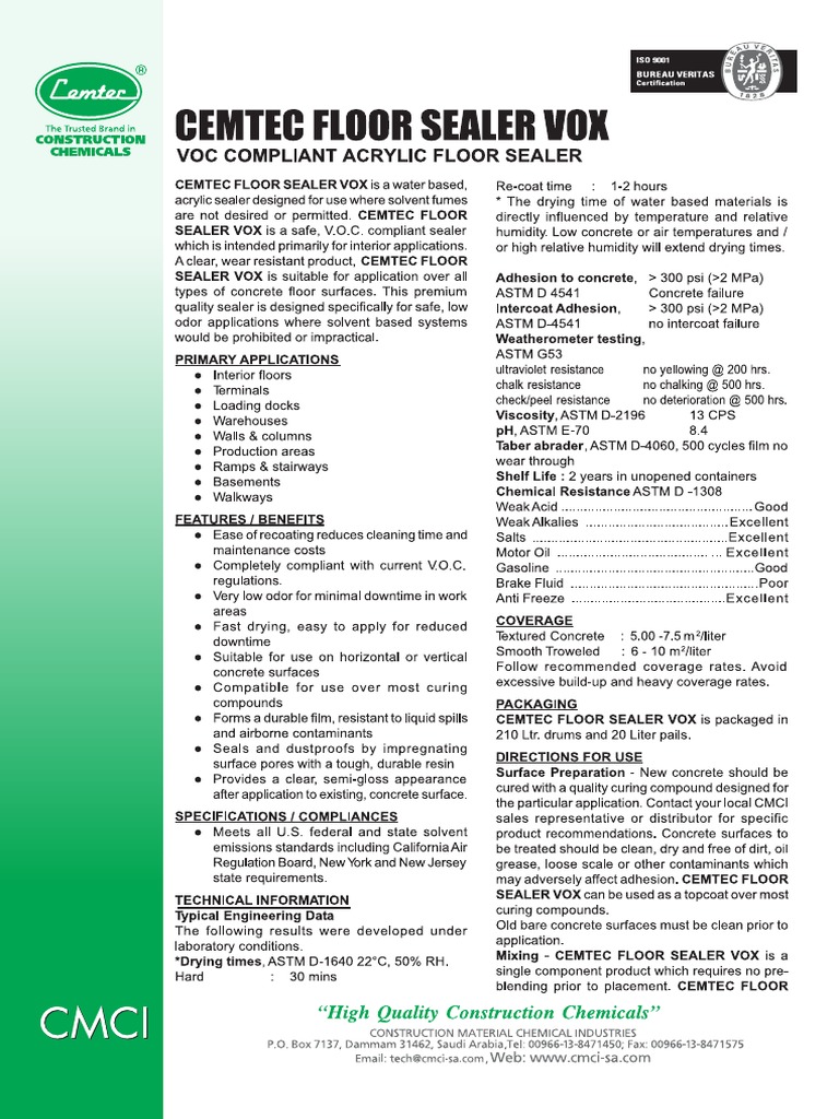 Cmci Cemseal Acrylic | PDF