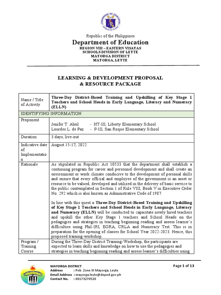 ELLN D Resource Package ELLN 2022 | Download Free PDF | Teaching Method ...