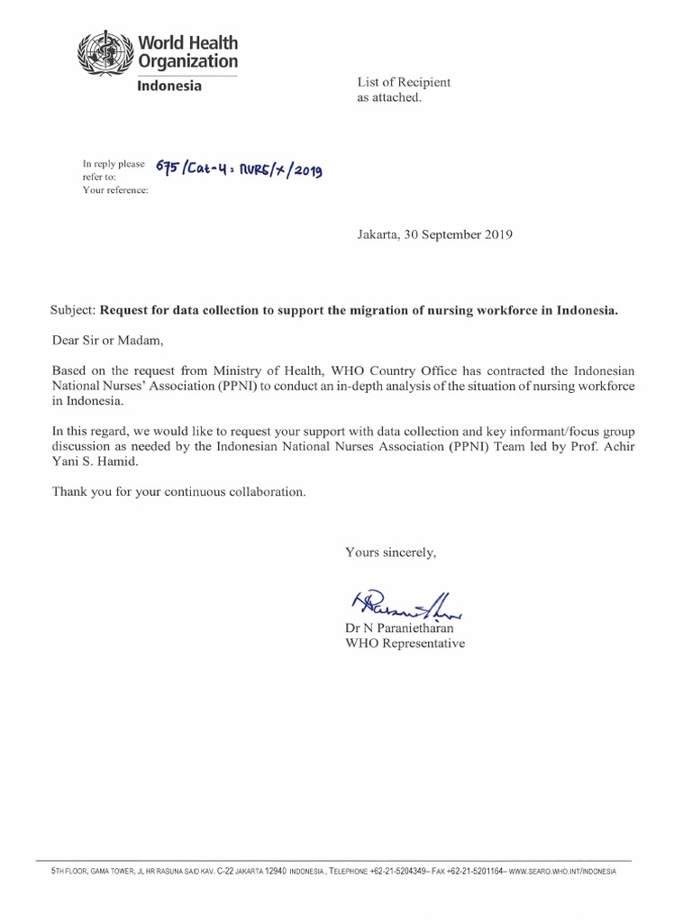 Letter For Data Collection - 0410201909 | PDF