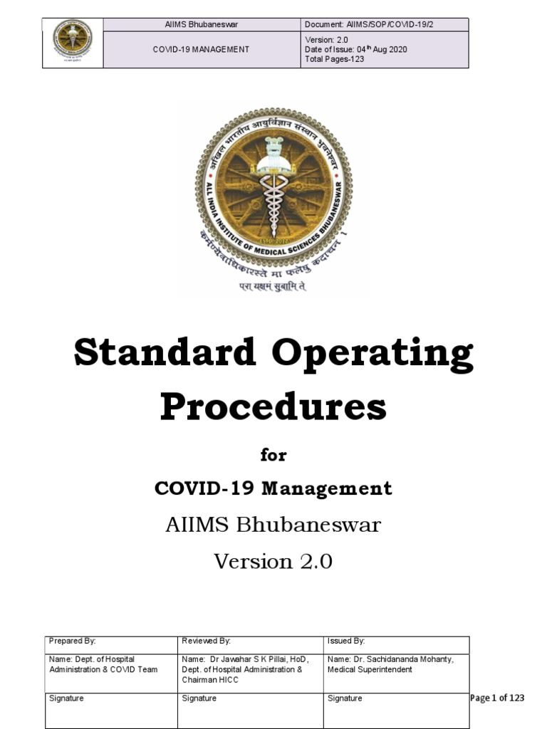 BMW Waste Sop Aiims | PDF