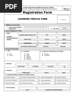 Tesda Learners Profile Form Mis 03 01 | PDF | English As A Second Or ...