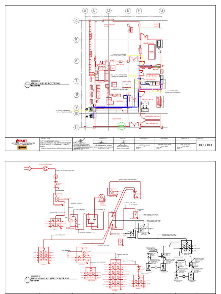 TNT Ph2 PLDT BINAN - As-Built Plan (ACU) | PDF