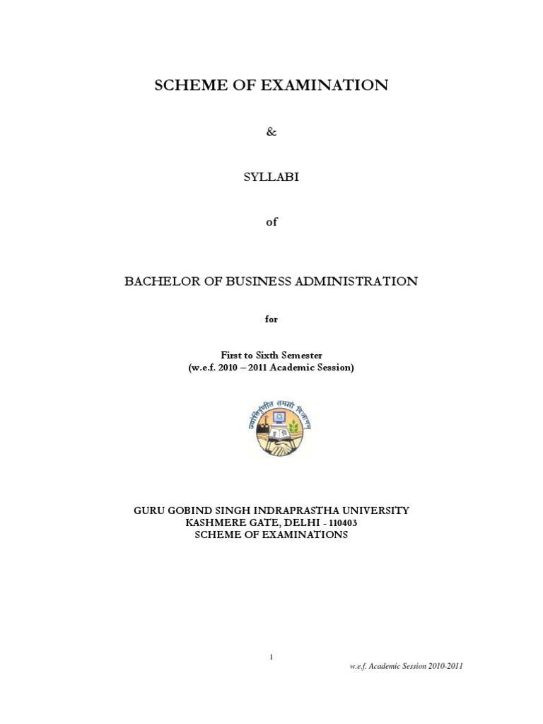 BBA Syllabus | PDF